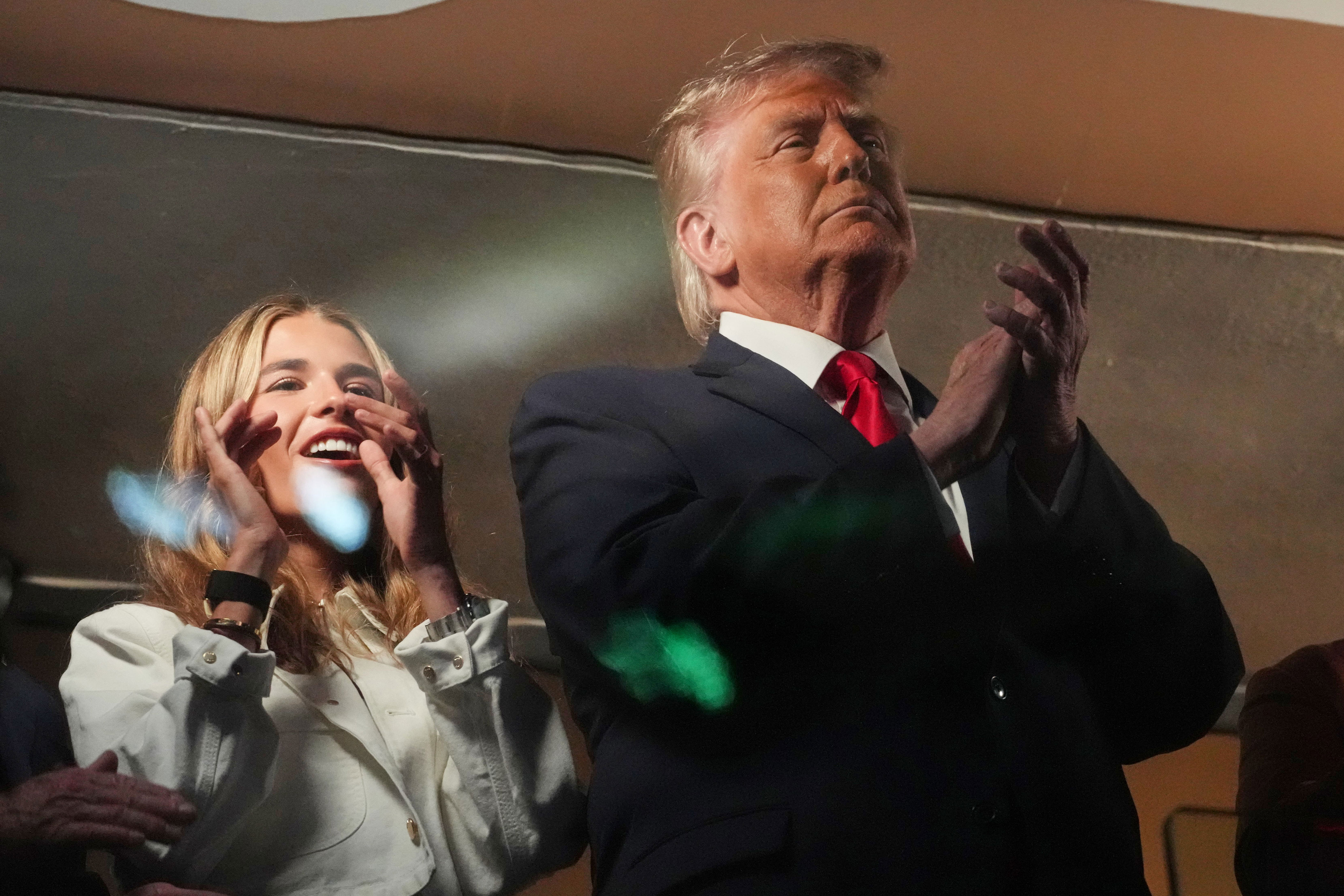 Kai Trump shares clips of grandpa at the Knicks game but removes boos
