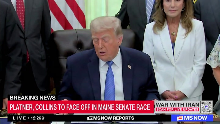 Trump Calls Maine Senate Candidate a ‘Thug’ as MS NOW Panelist Laughs ...