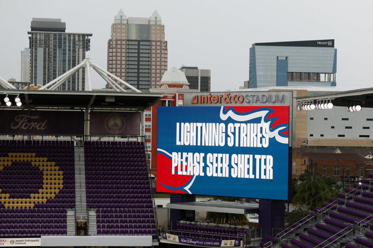 England v Costa Rica kick-off delayed as weather causes havoc