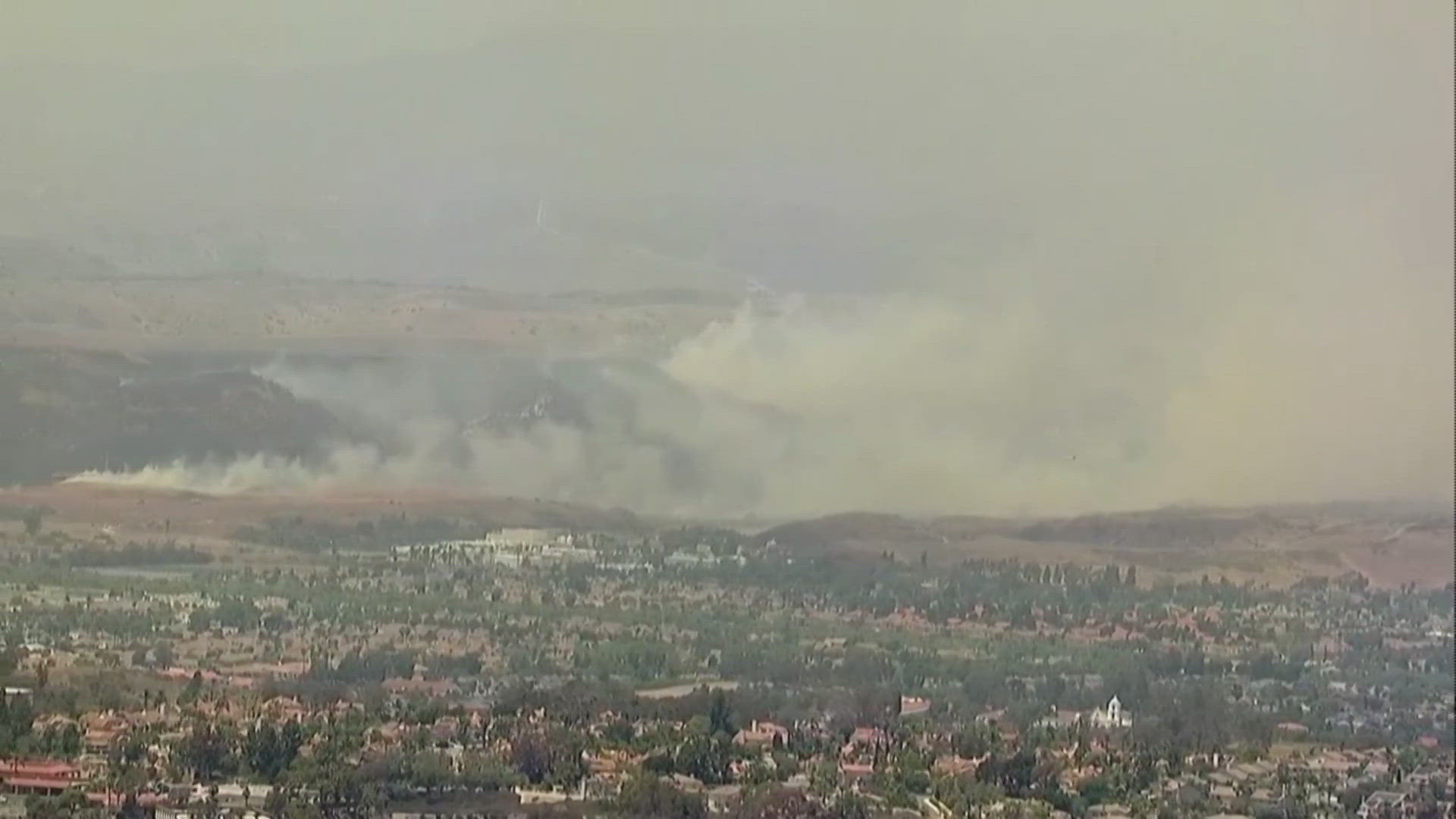 Chopper aerials | Brush fire burning on San Diego military base Camp ...