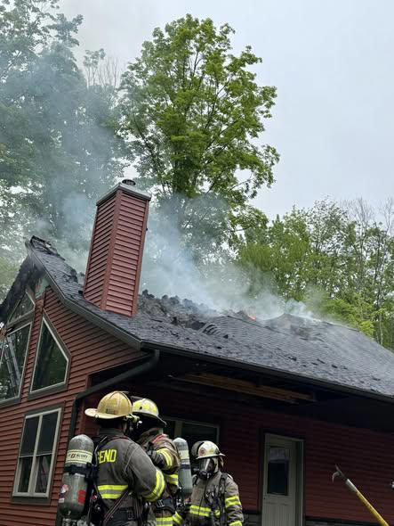 Home in Oconto County struck by lightning, catches fire
