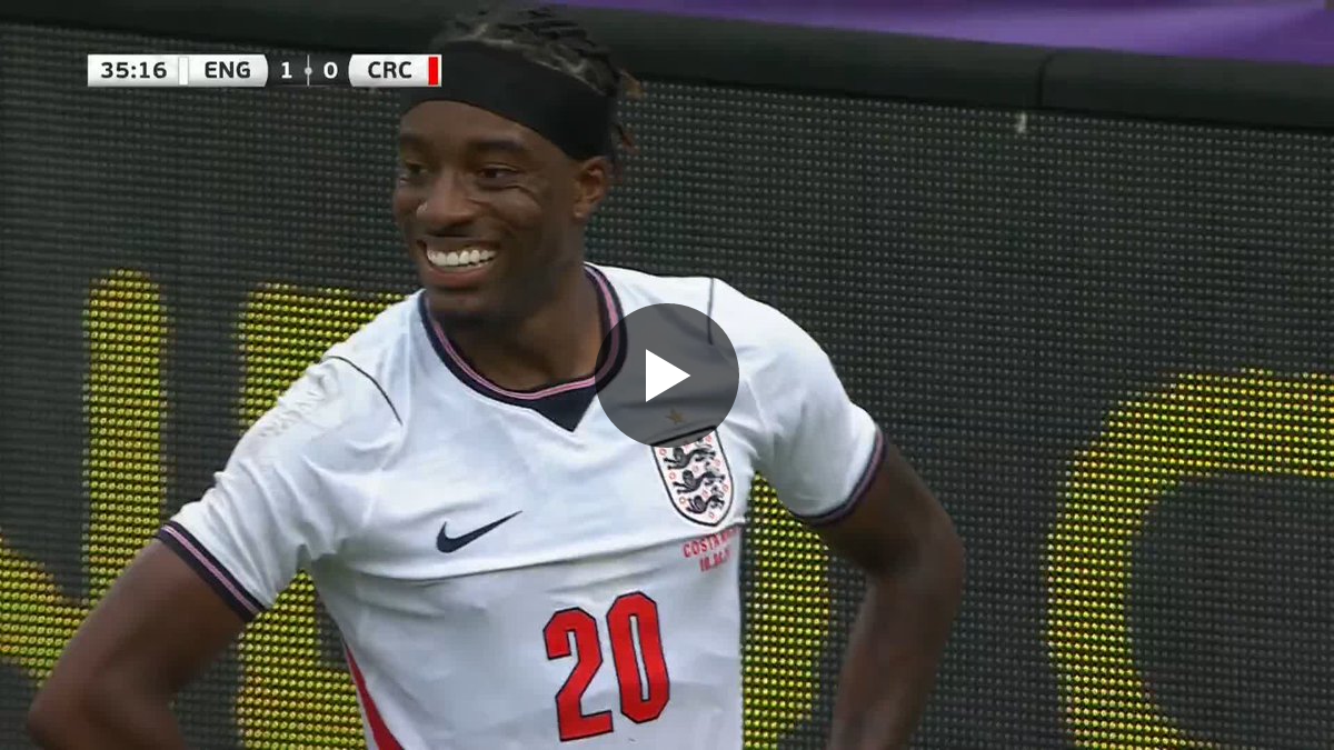 Noni Madueke left gobsmacked after missing open goal to put England in ...