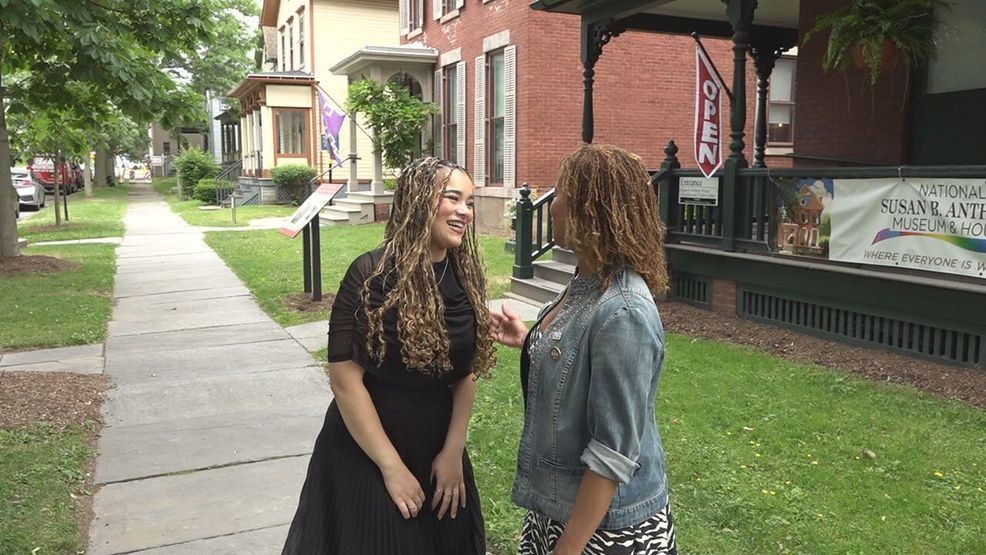 Two 'Suffs' cast members tour Susan B Anthony House