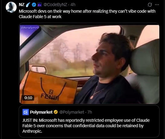 Microsoft does not want its employees to use Mythos-class Fable 5, here ...
