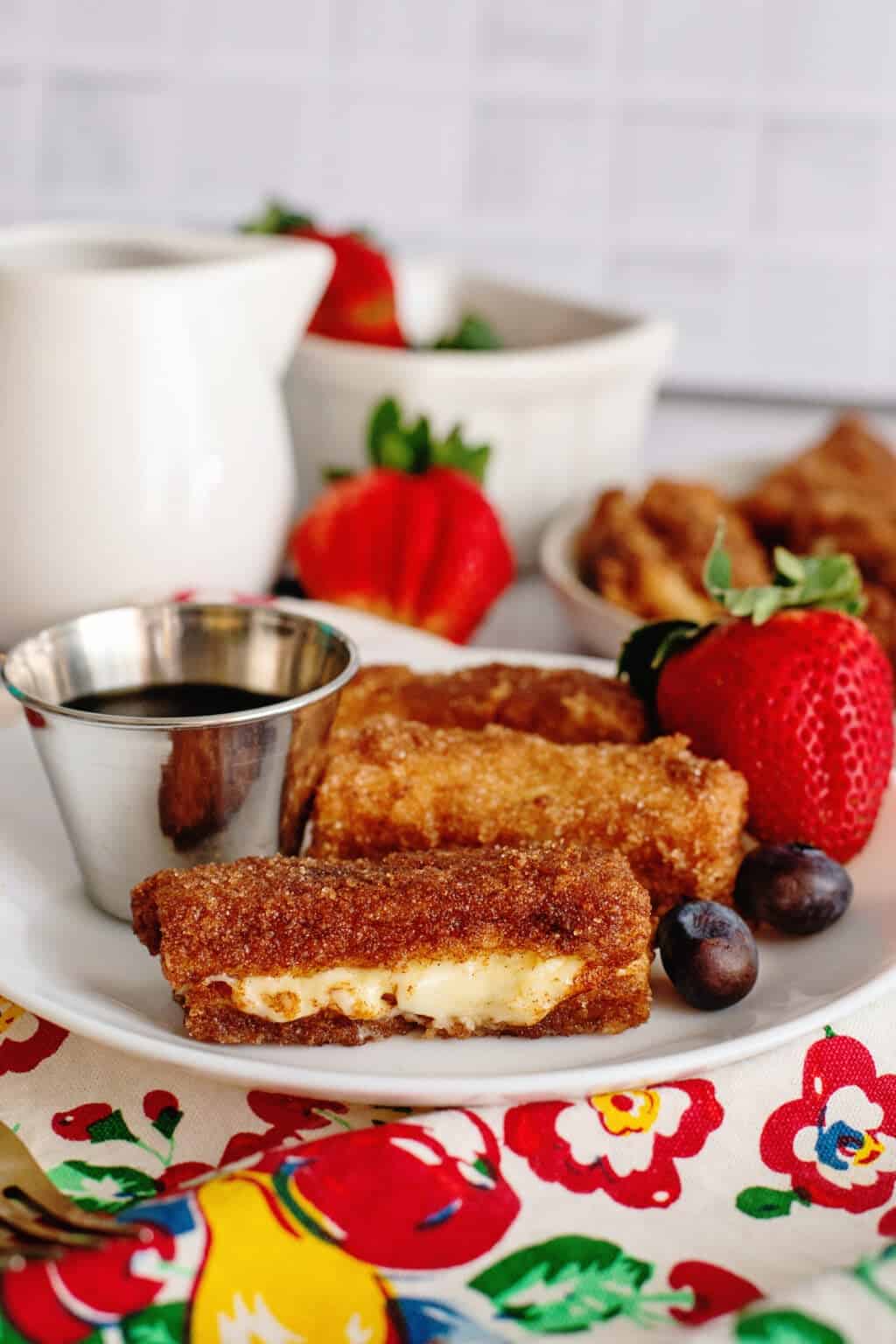 Cinnamony stuffed French toast sticks