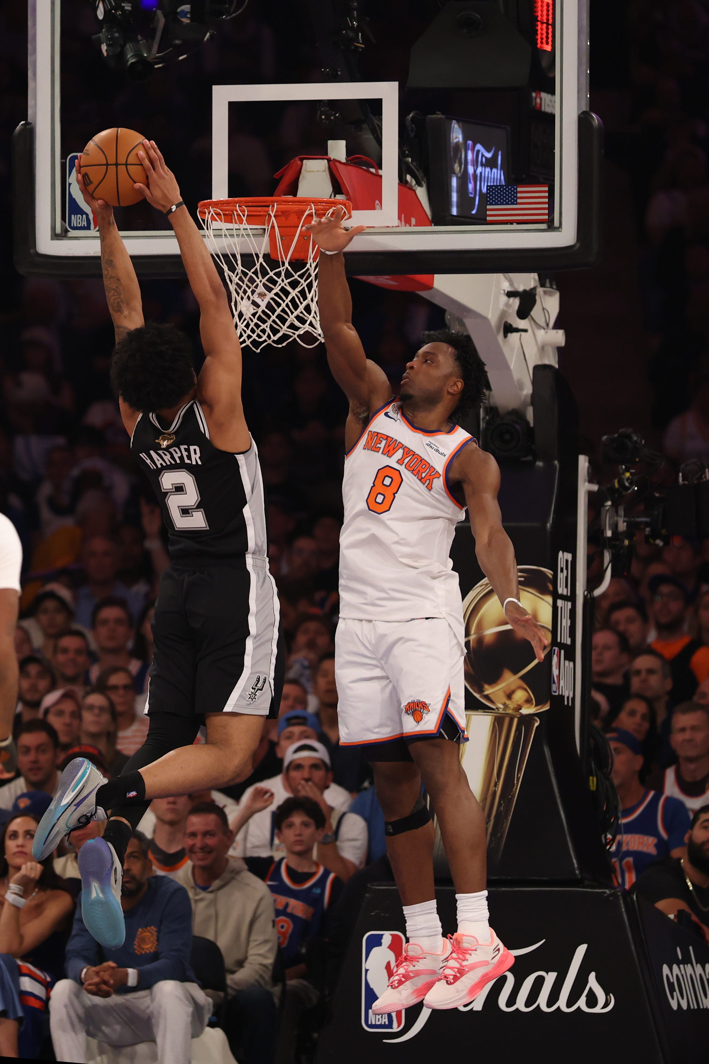 Dylan Harper stats vs Knicks in NBA Finals Game 4