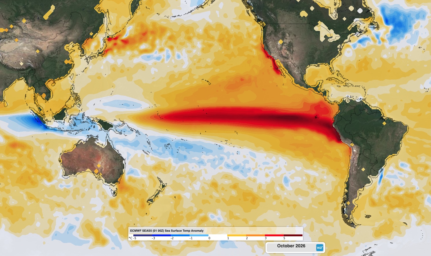 El Niño shaping Australia’s winter-spring 2026 weather outlook – in maps