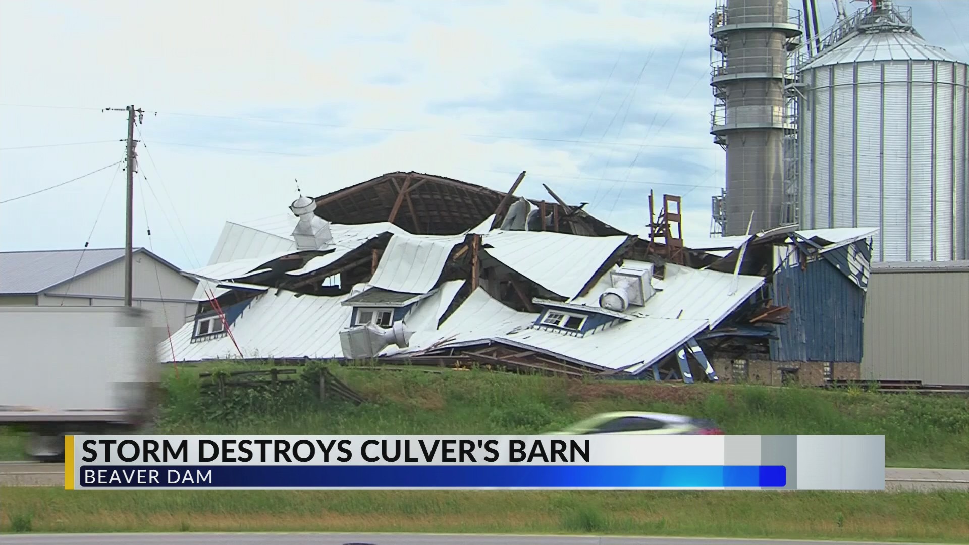 Storm destroys Culver's barn