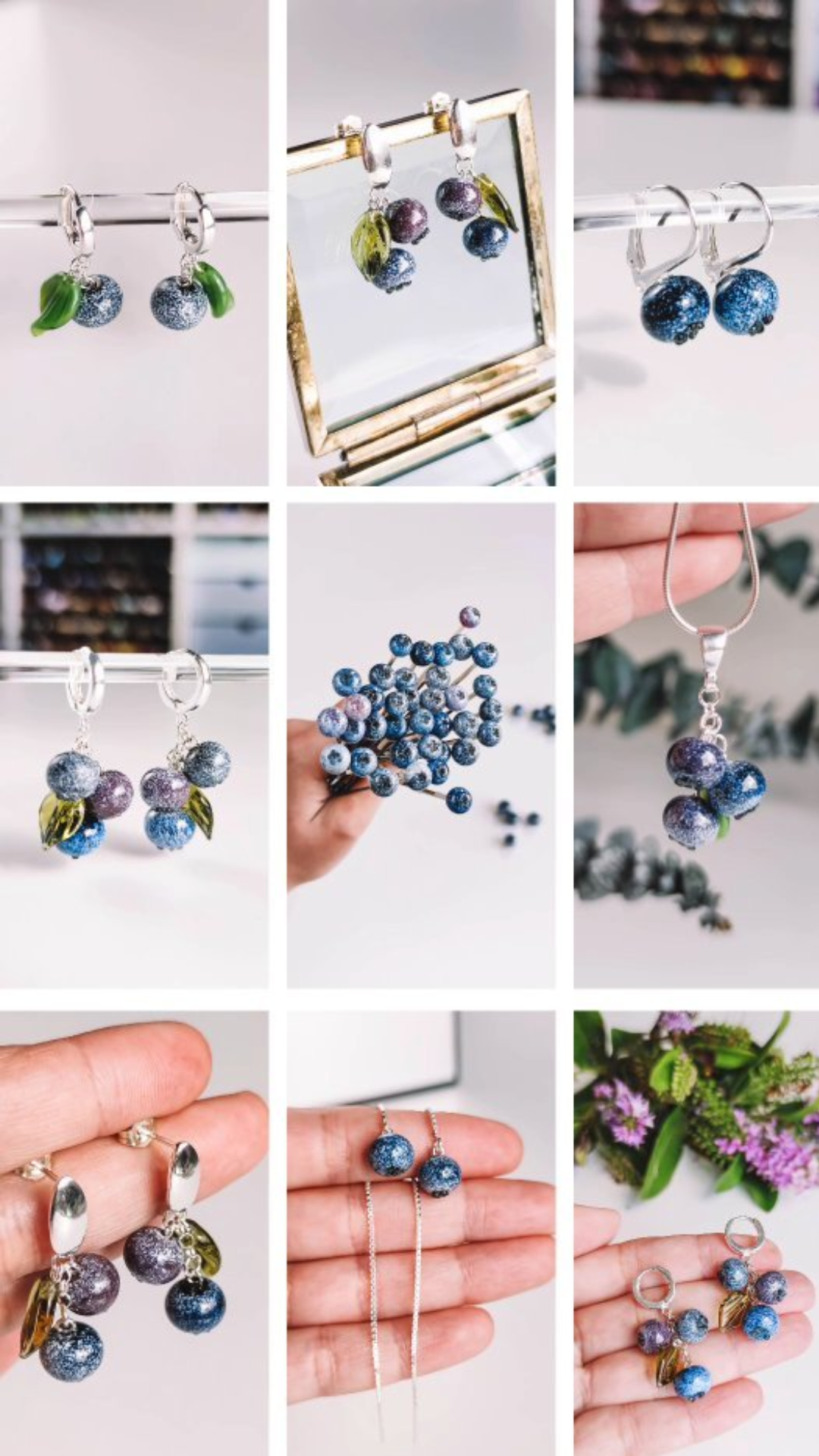 Quick look at the process of making blueberry glass jewelry