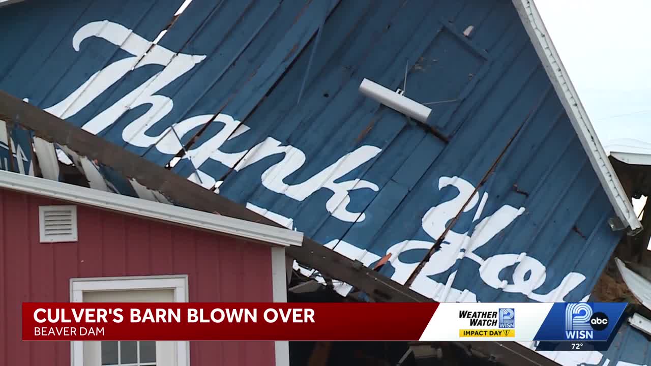 Culver's blue barn in Beaver Dam leveled by strong wind