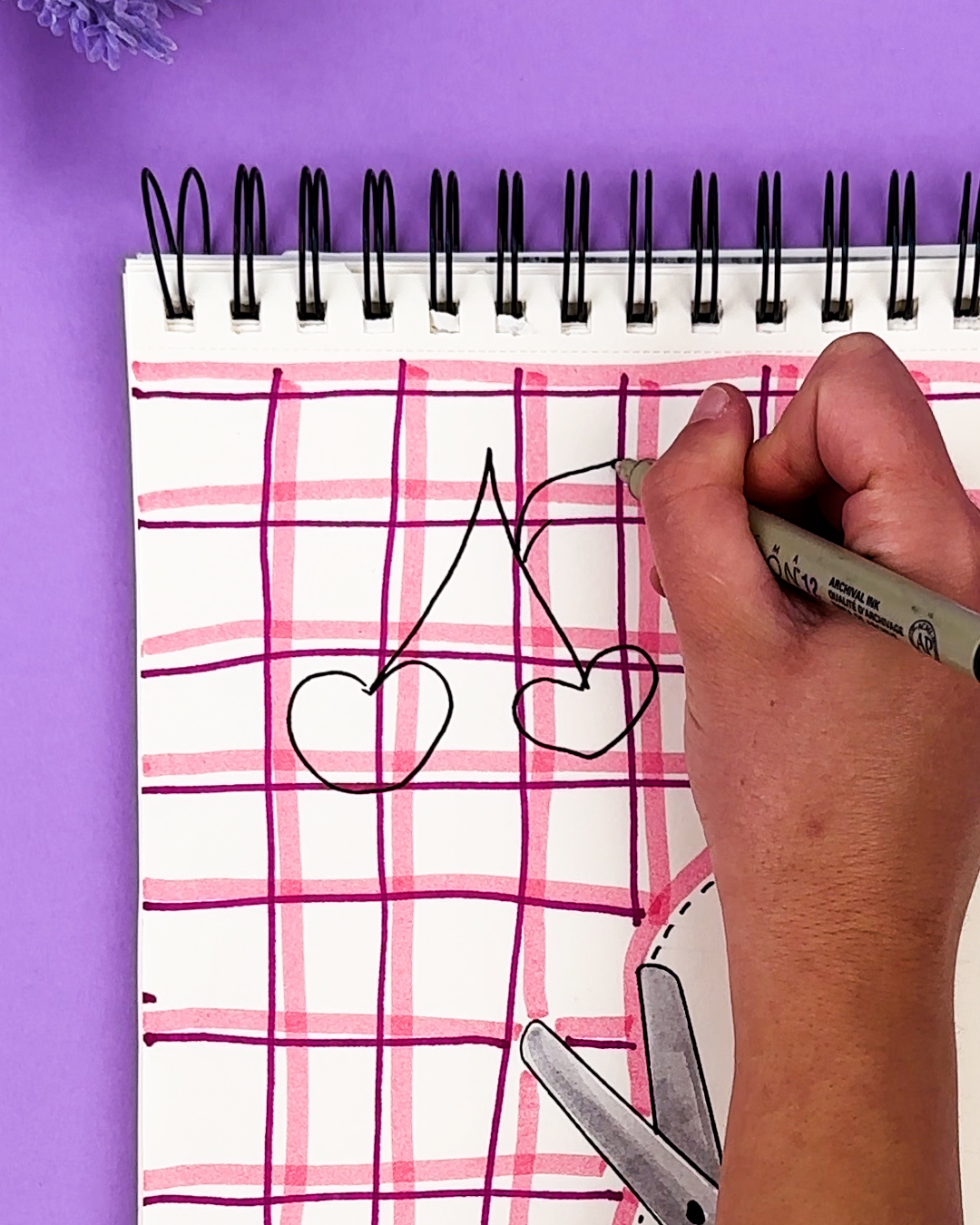 Create a unique front page design with scissors ️ 📓