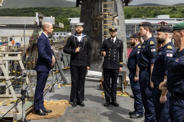 Prince William tours Barrow-built submarine to mark service's 125th ...