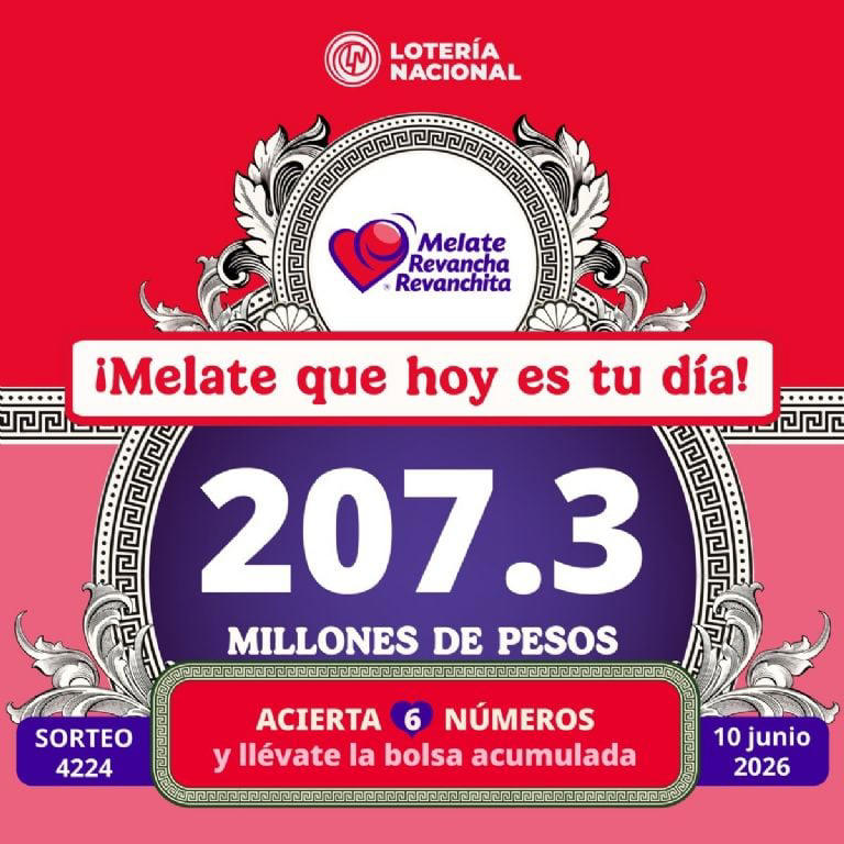 Resultados Melate, Revancha y Revanchita 4203 hoy 22 de junio 2026 ...