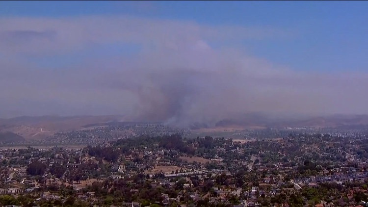 Crews stop forward progress on brush fire on Camp Pendleton in San ...