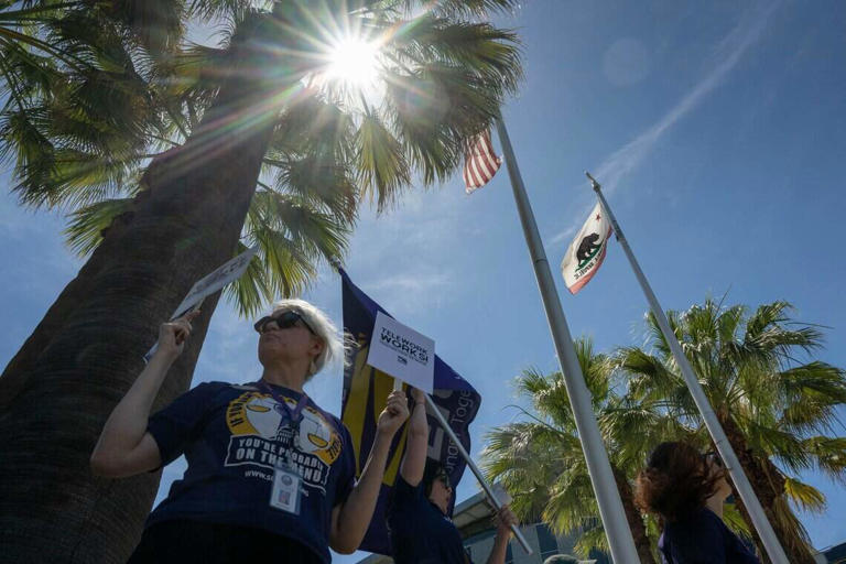 State workers critique Gavin Newsom's return-to-work order with protest ...