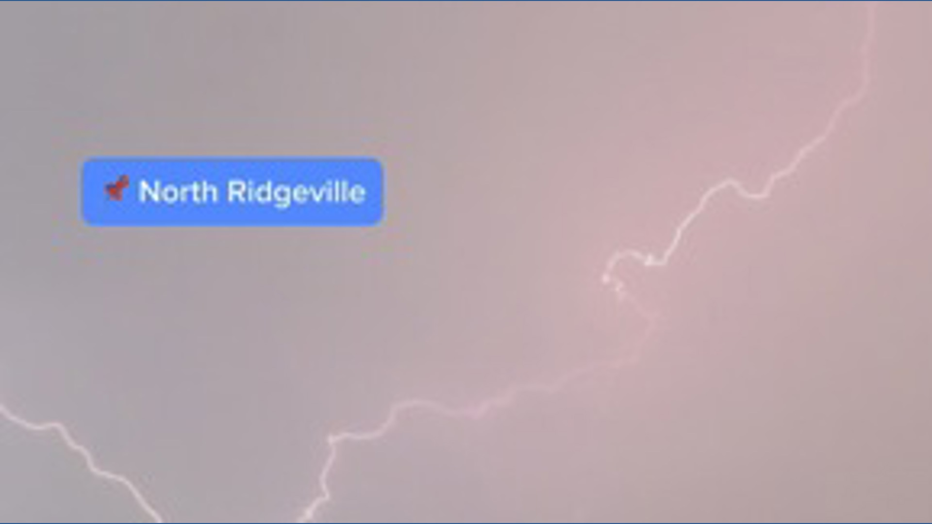 Lightning strikes in Lorain County during severe thunderstorm warning
