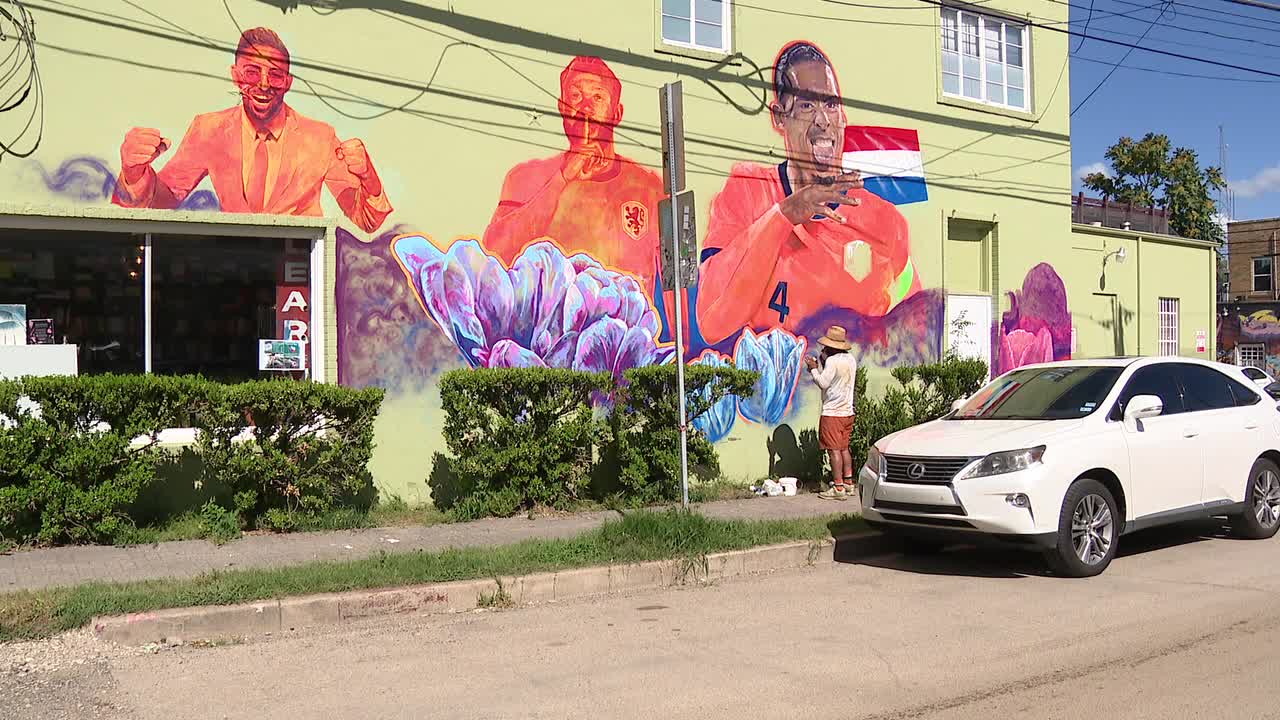 Dallas installs final artwork, decorations for World Cup festivities