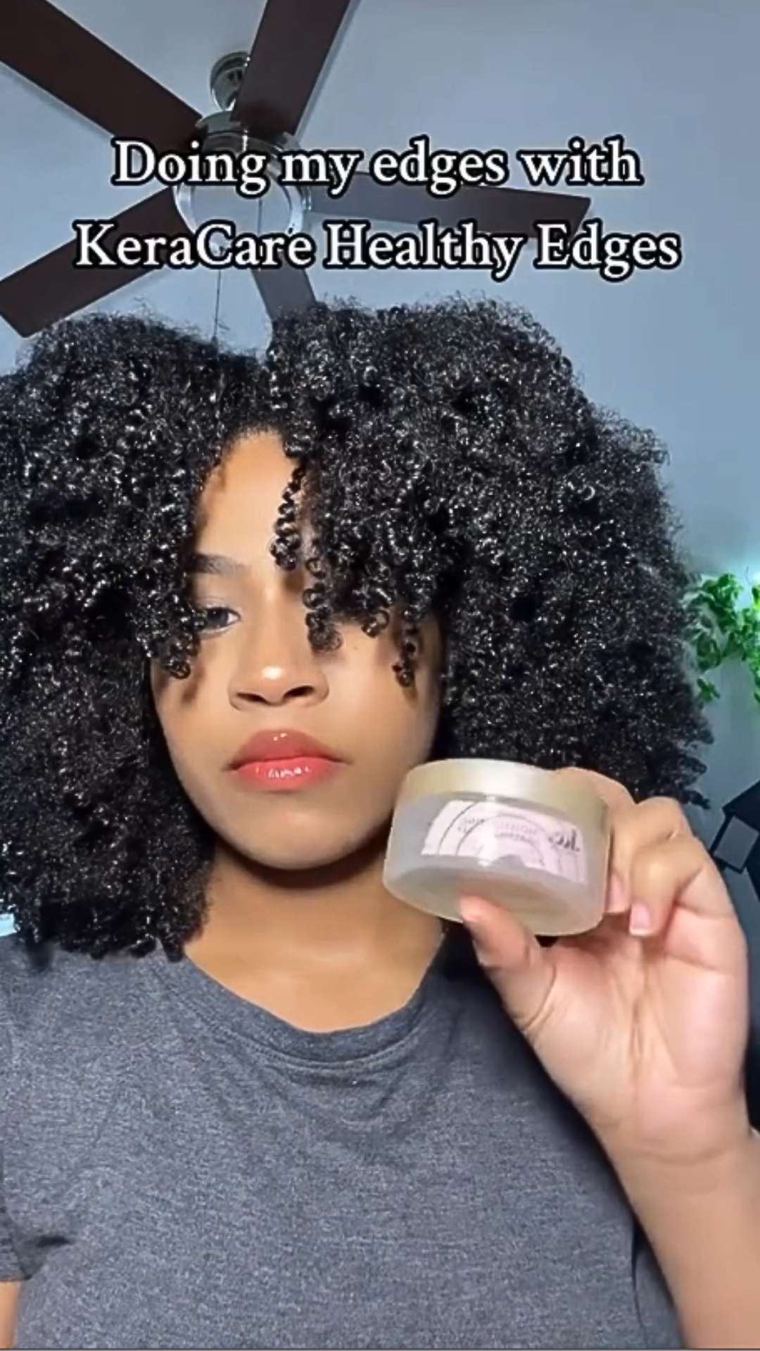 Doing my edges with KeraCare hair gel