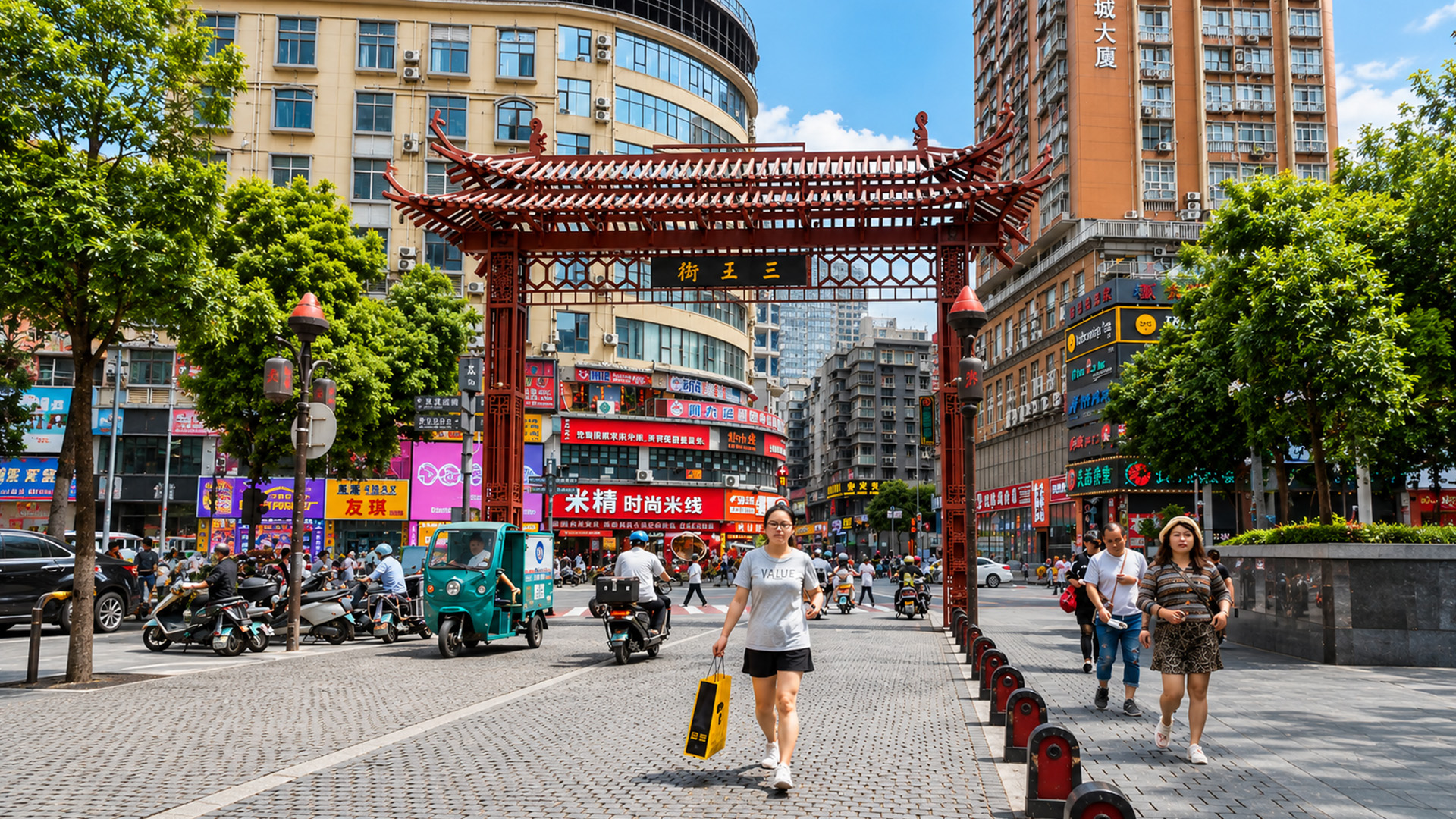 This Chinese shopping district hides a historic gateway in plain sight