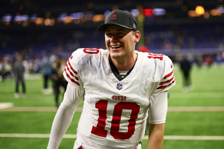 49ers’ Mac Jones has hilarious reaction to what George Kittle said ...