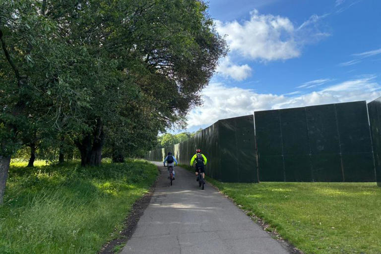 Huge green walls erected around Cardiff park ahead of major event