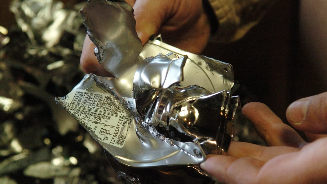 Secure methods to destroy and recycle hard drives