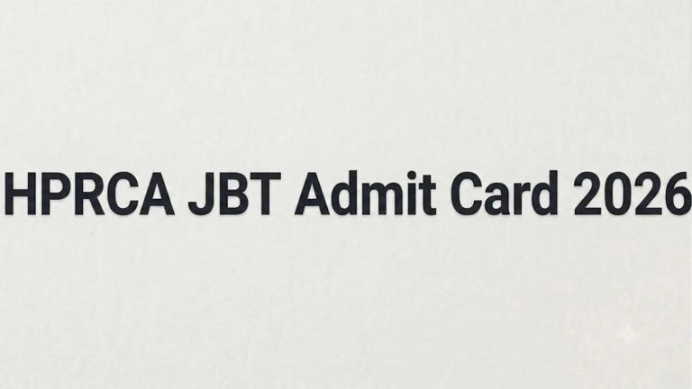 HPRCA JBT admit card 2026 released: Check direct link to download