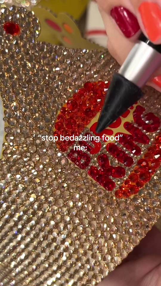 Creative bedazzled rhinestone food ideas