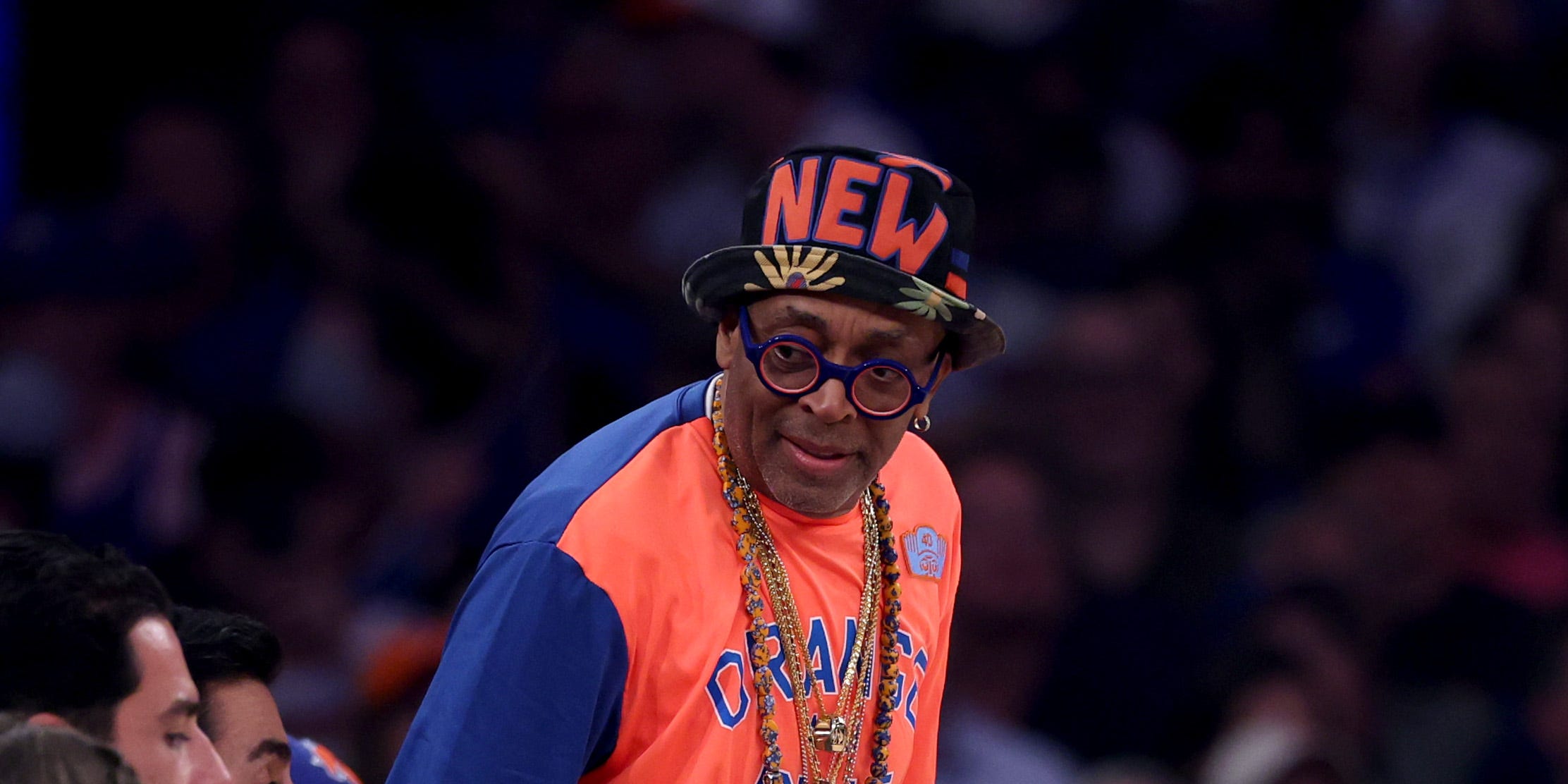Spike Lee did not wear his Pope Leo Knicks jersey to Game 4