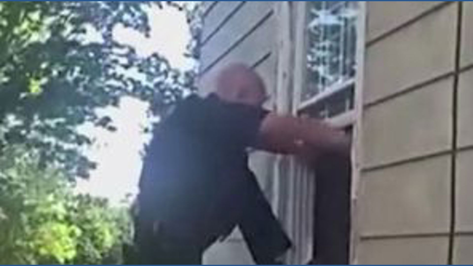 Officer falls out of ground floor window
