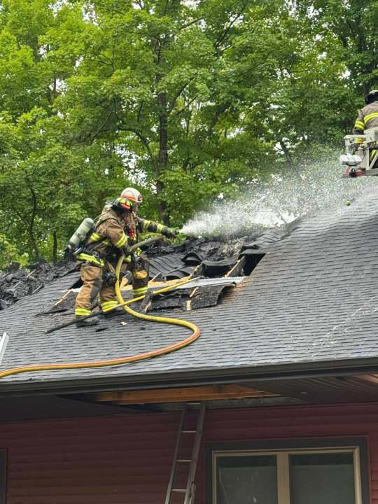 Home in Oconto County struck by lightning, catches fire