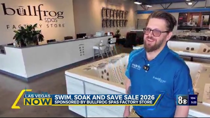 Swim, soak and save sale 2026 with Bullfrog Spas Factory Store
