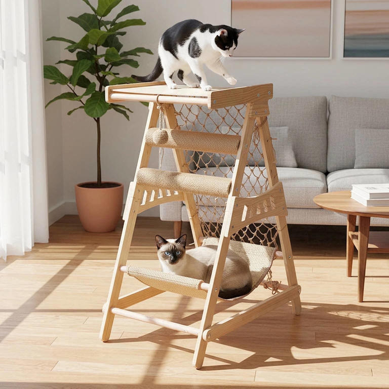 Walmart’s $47 clearance cat hammock tower is chic, simple, and perfect ...