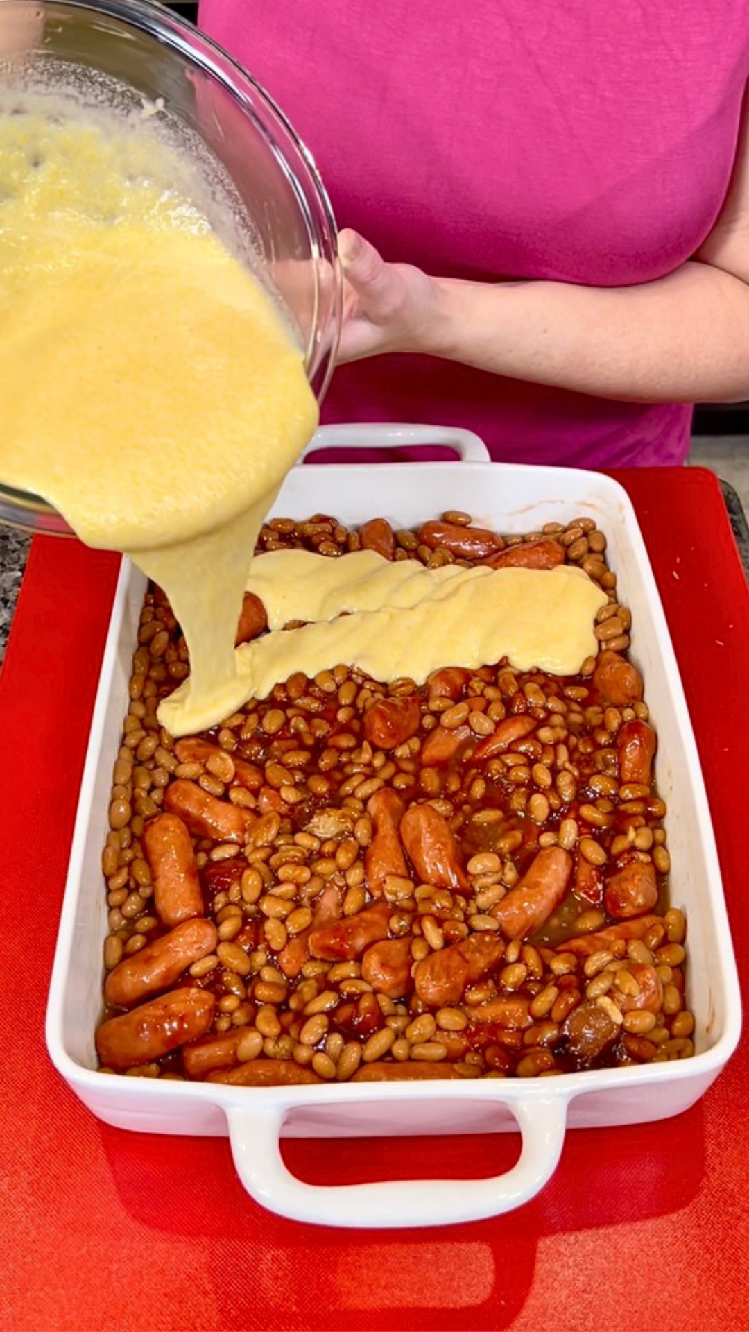 Beanie weenie cobbler easy food recipe