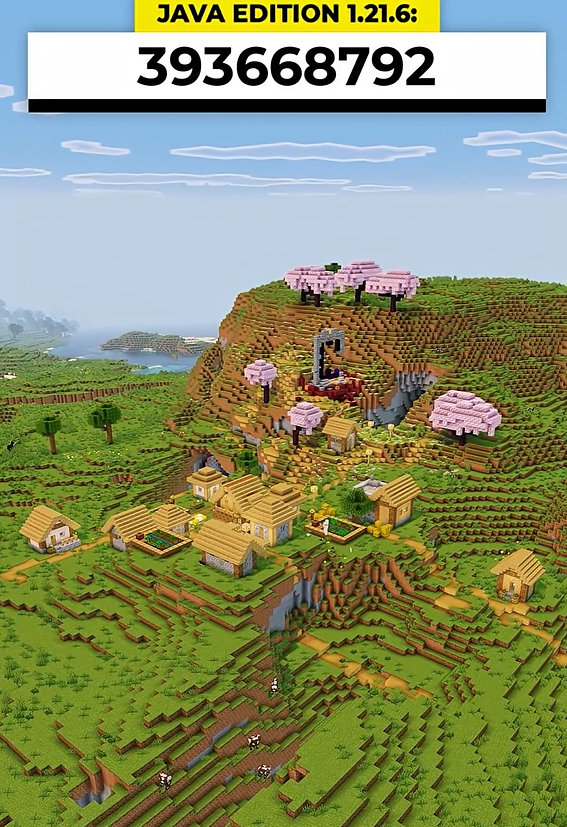 Minecraft seed with three villages and easy happy ghast method