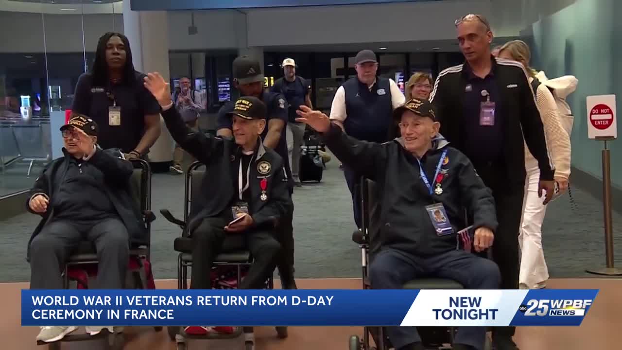 World War II veterans return to South Florida after D-Day trip to Normandy