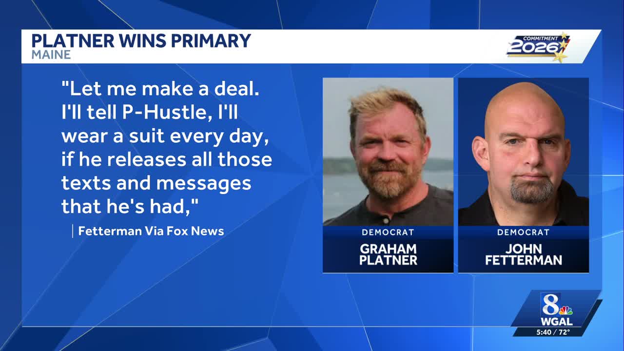 Sen. Fetterman challenges Maine Democrat over explicit text allegations