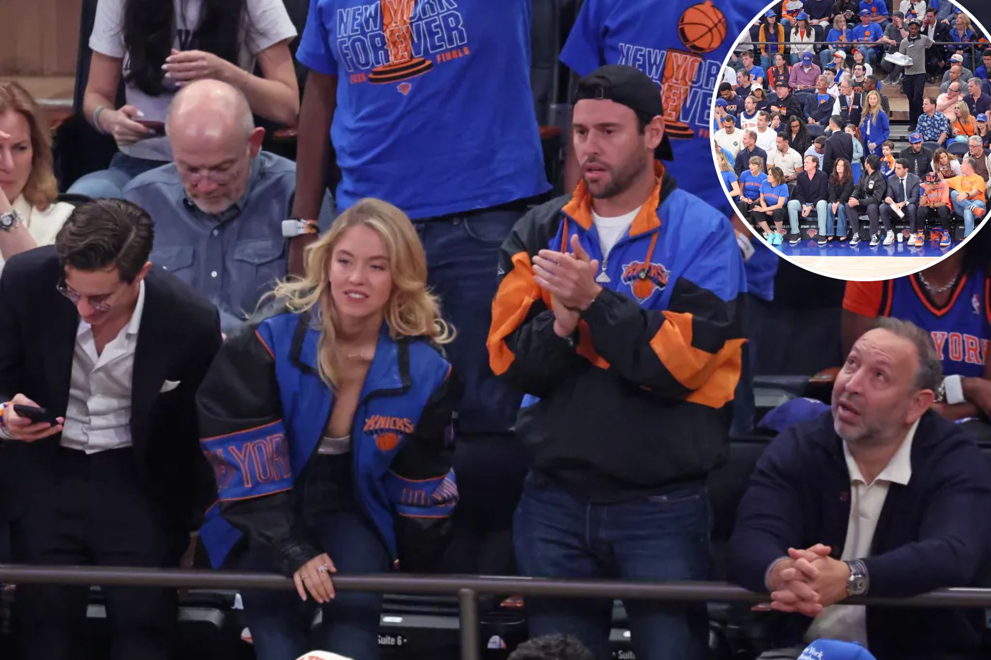 Sydney Sweeney pushed off of Knicks celebrity row for NBA Finals Game 4