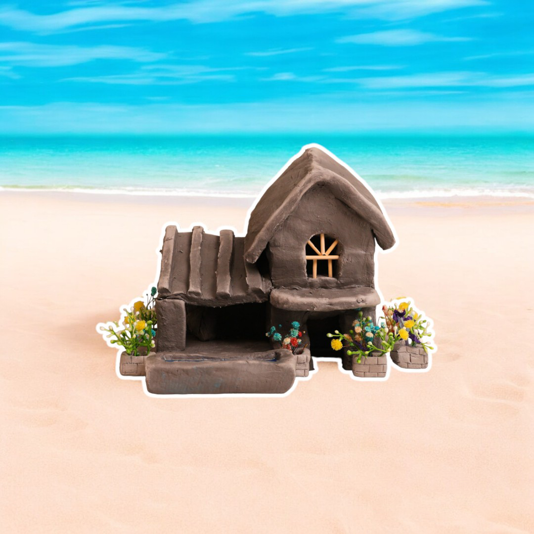 Crafting a miniature clay bird house DIY! 🏡🦜