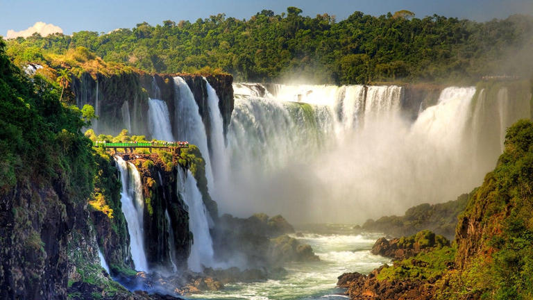 Tourist breaches safety barrier at world’s largest waterfall system to ...