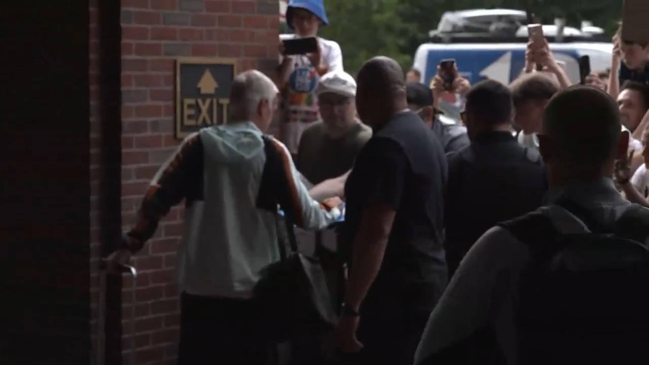 Didier Deschamps delights fans with autographs as France arrive in Boston