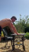 Man's table handstand ends in sudden collapse