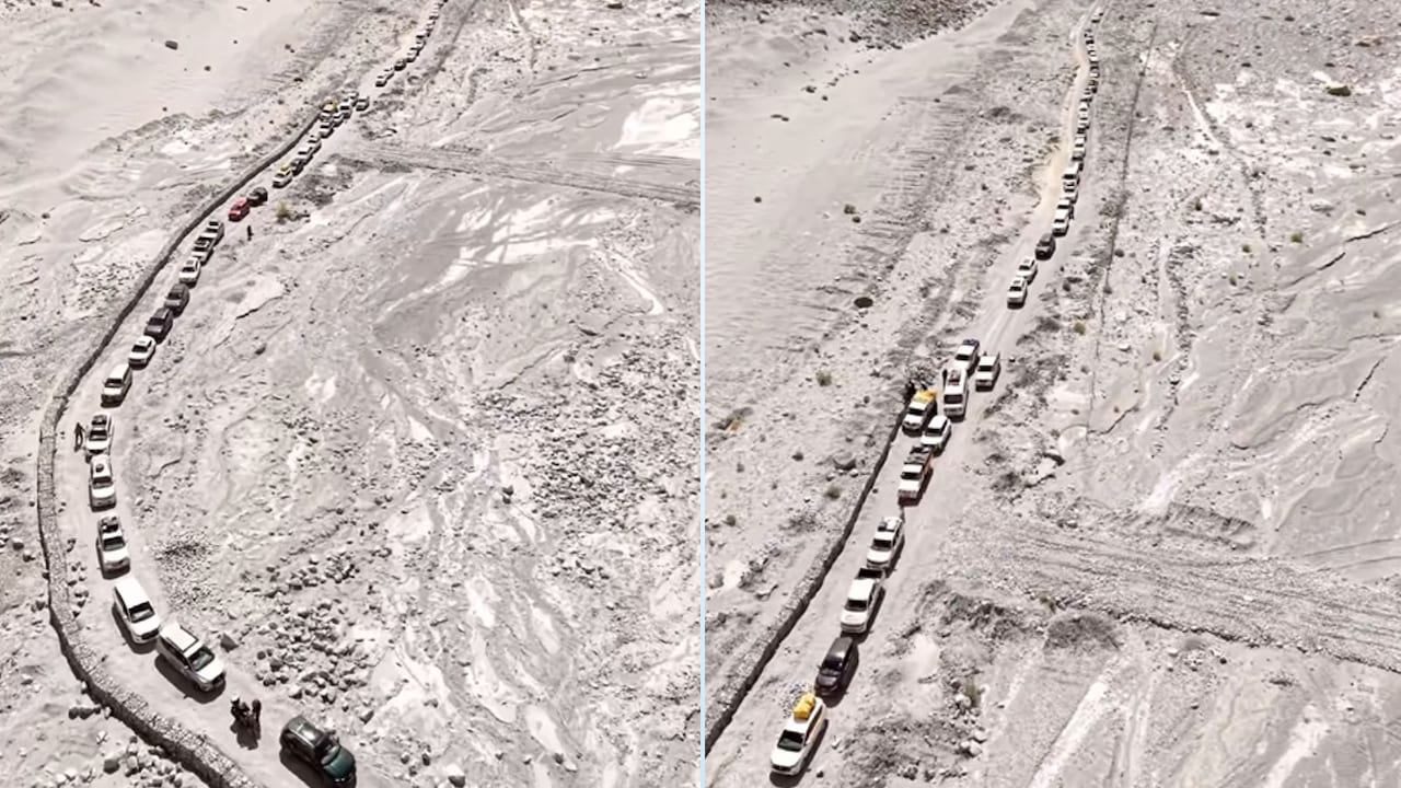 Tourist rush in Ladakh causes traffic jam on Nubra-Pangong route ...