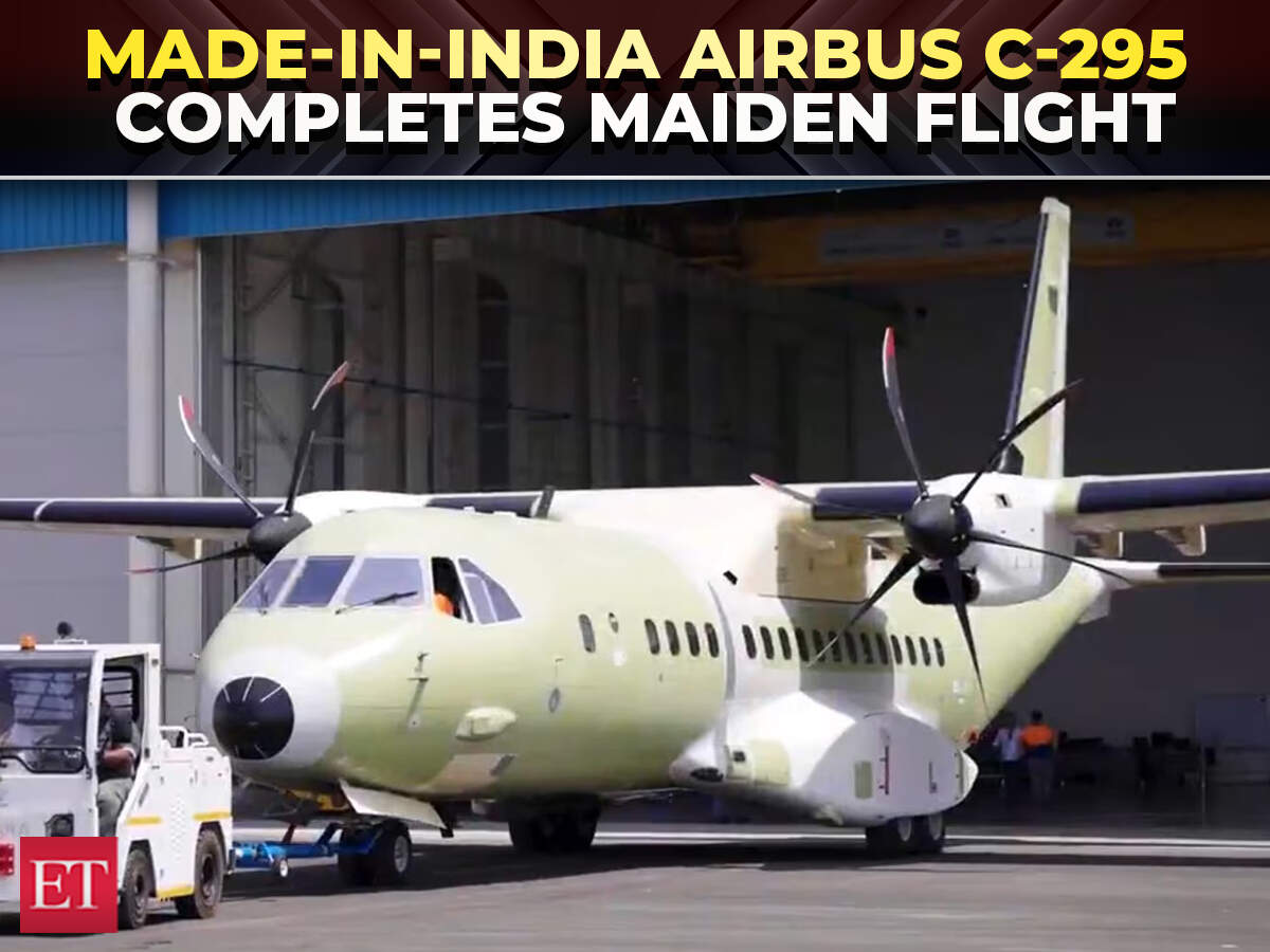 First 'Made in India' Airbus C-295 aircraft completes maiden test ...