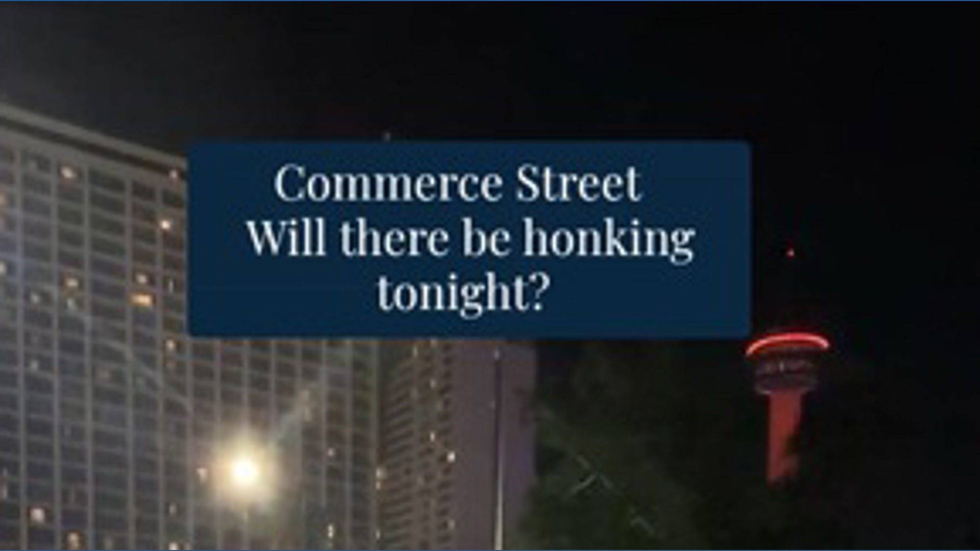 Commerce Street before Game 4 results