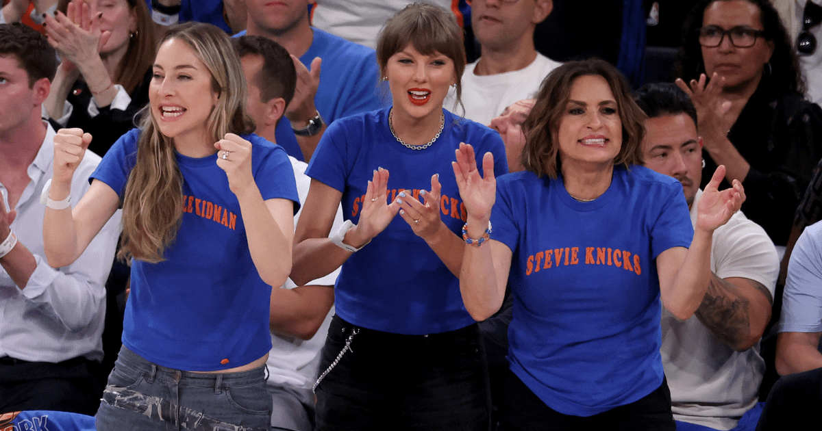 Taylor Swift turns heads in Area jeans with bold thigh slits at Knicks game