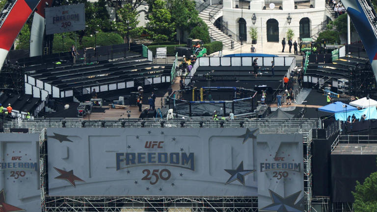 White House prepares for UFC Freedom 250 - in pictures