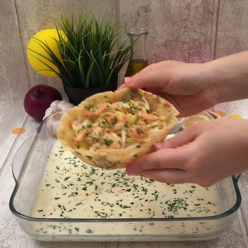 Shrimp scampi parm bowls