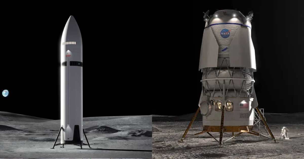 Moon landers for Artemis III: SpaceX, Blue Origin provide progress ...