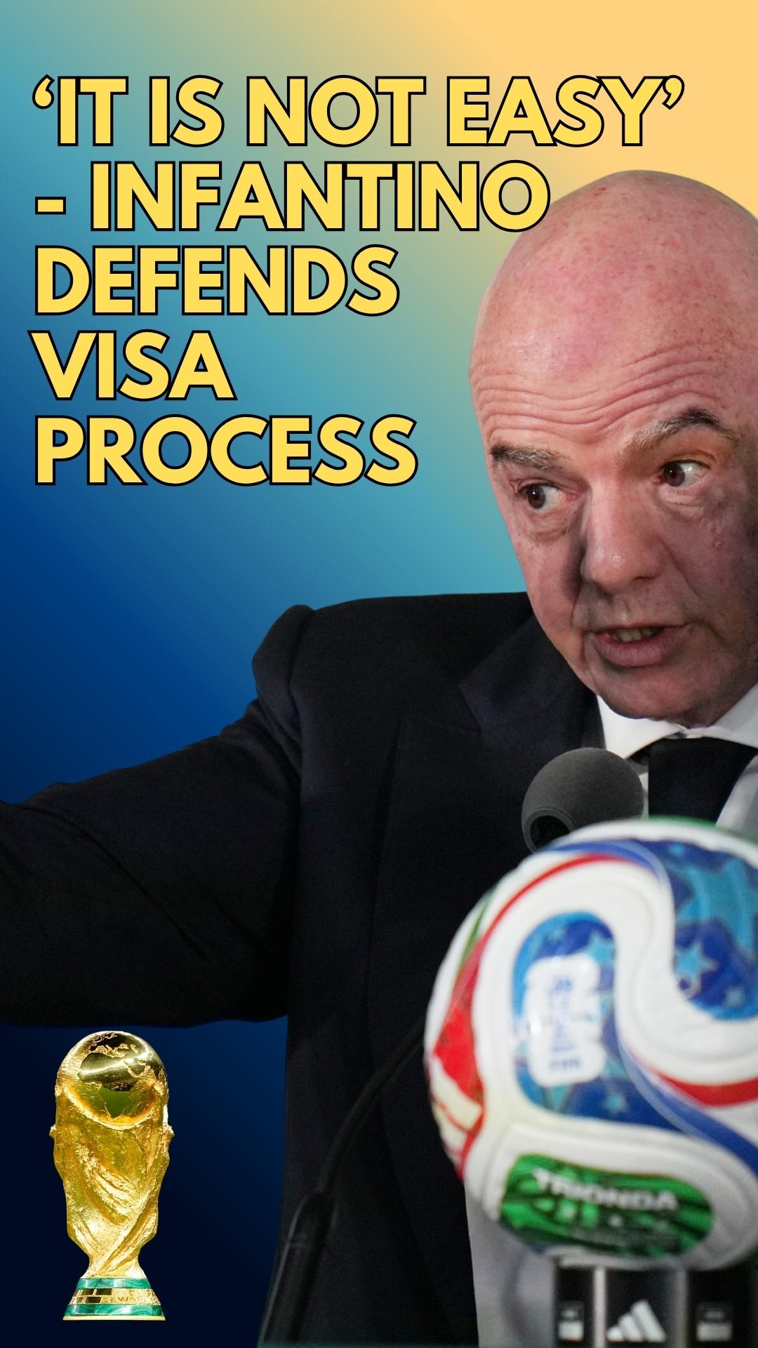 FIFA president Gianni Infantino says 'it is not easy' as he defends the ...
